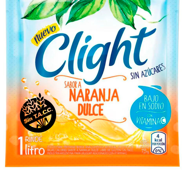 Jugo en polvo Clight naranja - Tienda Popular